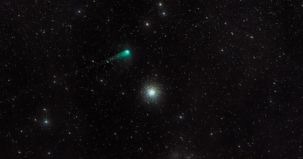 Comet C/2017 K2 (Pan-STARRS) passing M10 | Telescope Live